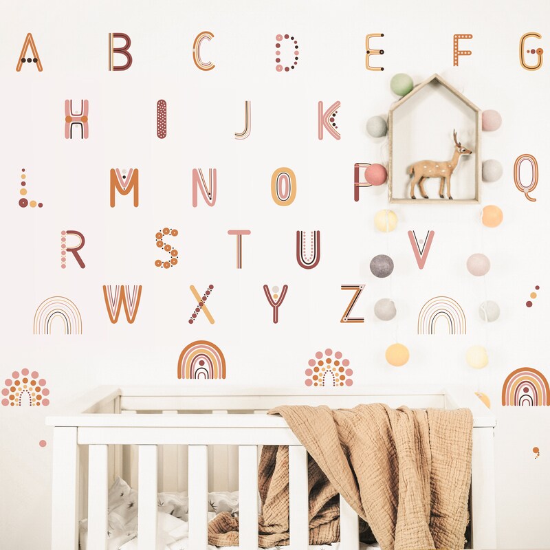 Alphabet Wall Stickers - Etsy