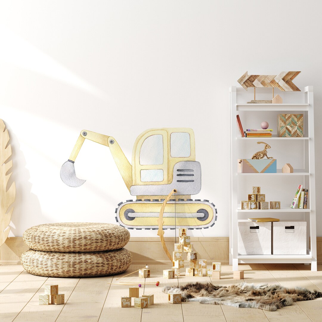 Digger Wall Sticker, Boy Wall Sticker, Boy Decal, Boy Nursery Wall ...