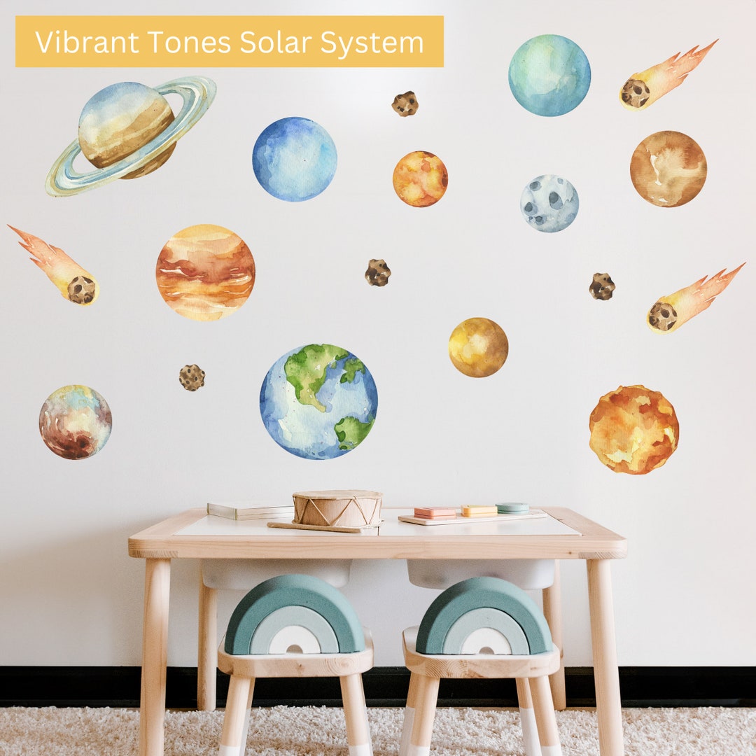 Solar System Decal, Outer Space Wall Decal, Space Wall Decal, Planets ...
