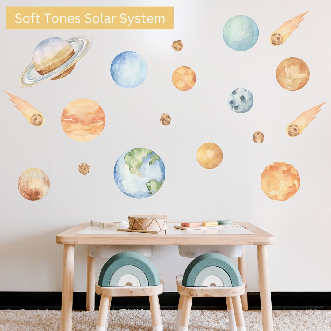Solar System Decal, Outer Space Wall Decal, Space Wall Decal, Planets ...