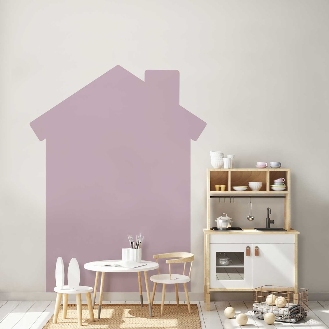 Girl House Shape Decal Boho Kids Arch Wall Decal Arch Wall - Etsy