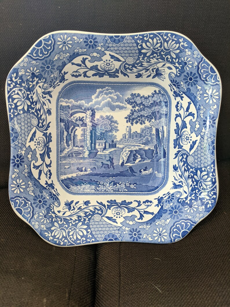 Vintage Blue Italian Spode 9.5 Inch Rectangle Bowl - Etsy