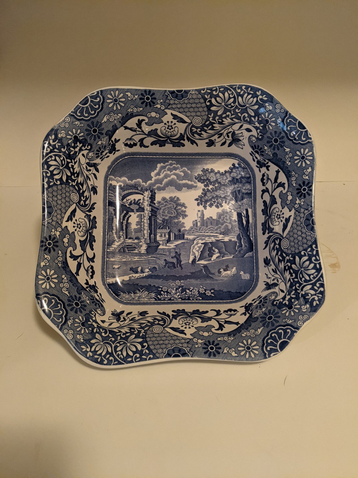 Vintage Blue Italian Spode 9.5 Inch Rectangle Bowl - Etsy