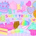 Sweet Treats Clipart Bundle, 26 PNG Digital Drawings and Illustrations ...
