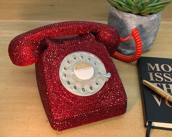 Electronics & Accessories Telephones & Handsets Rhinestone Rotary ...