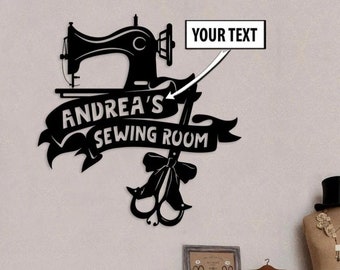 Personalized Gift Embroidery Decor Personalized Signs Sewing Room Decor ...