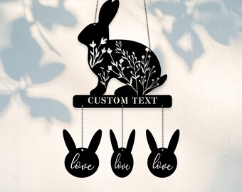 Rabbit Bunny Wind Chime - Etsy