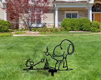 Snoopy Yard Decor | Etsy