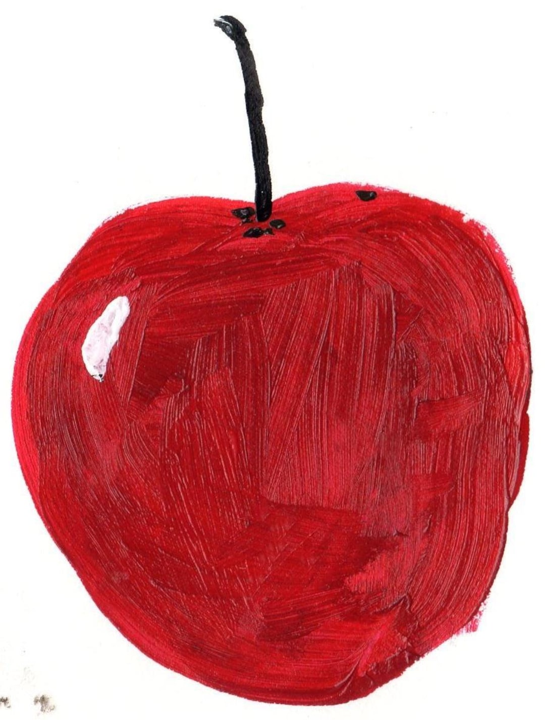 Apple Acrylic Painting - Vikriti D'vita Art - Etsy