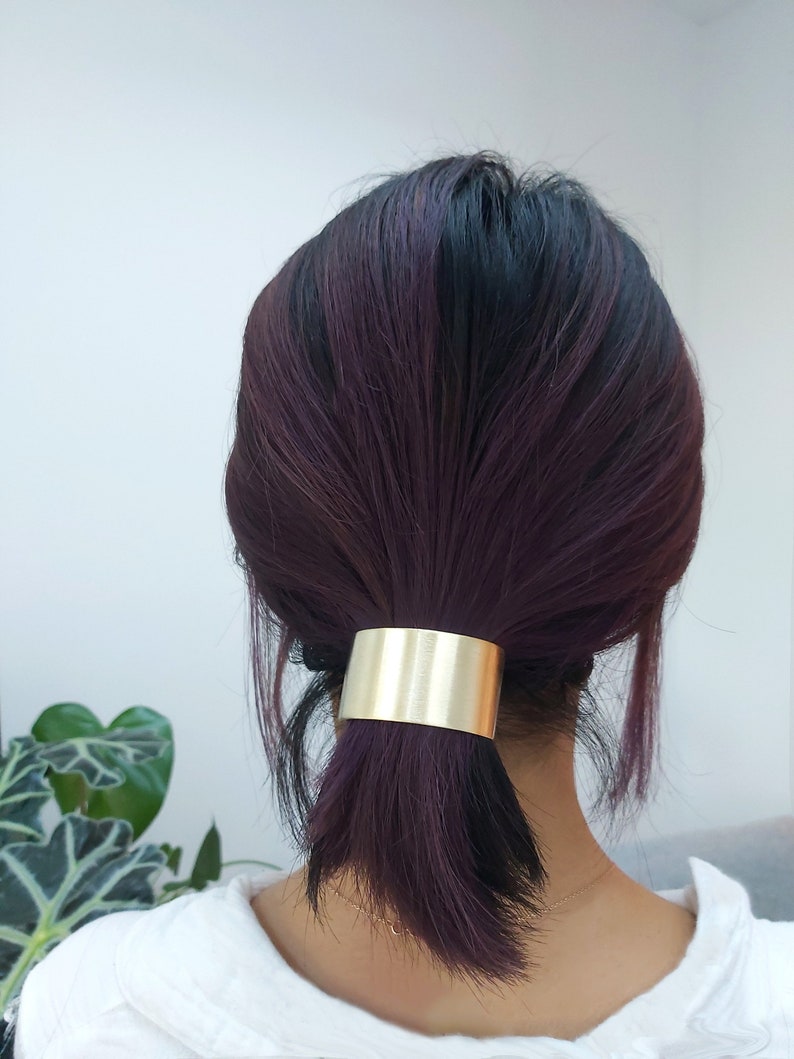 Sophisticated Curved Gold & Silver Hair Clip Minimalist | Etsy