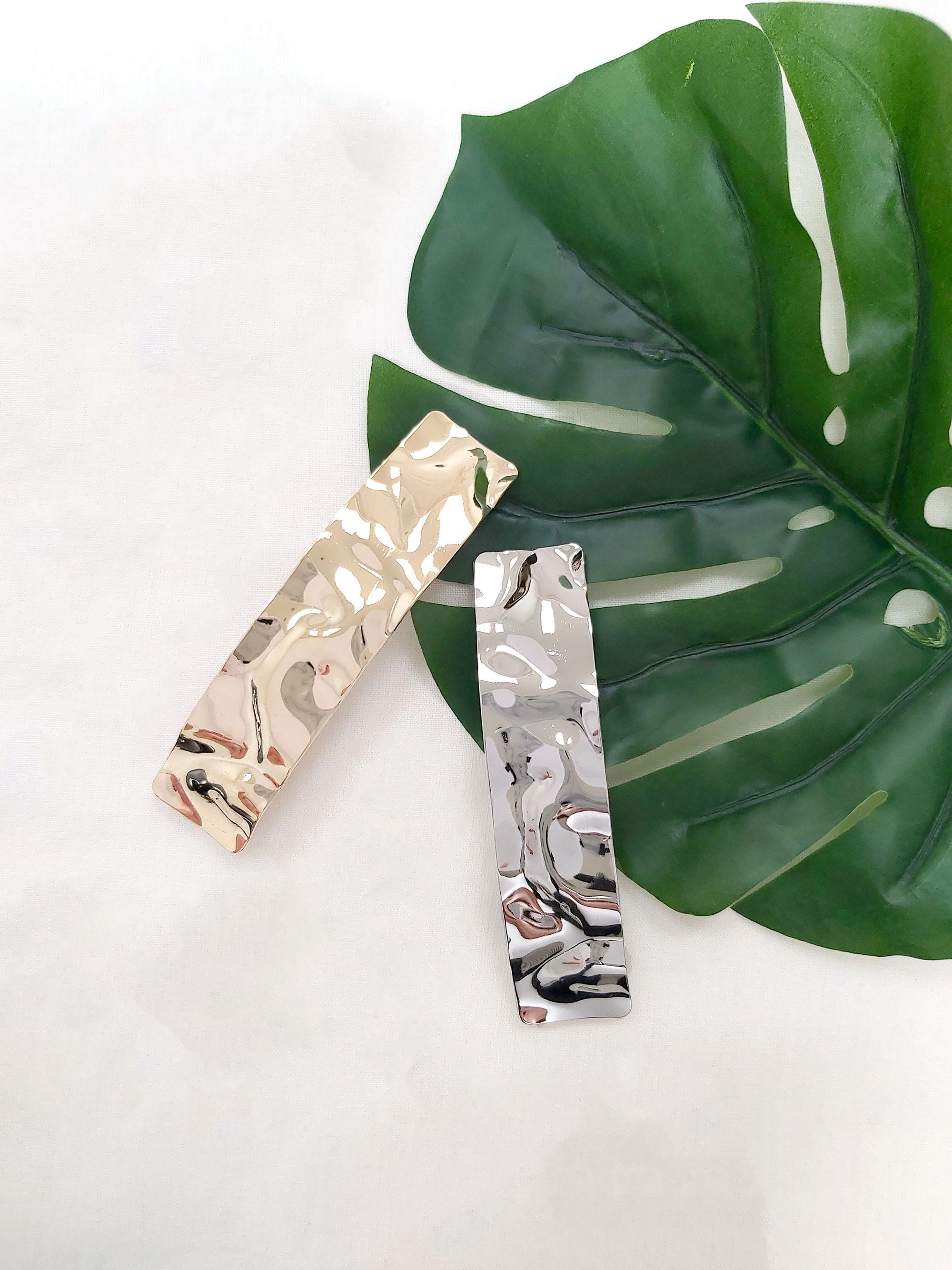 Chic Gold & Silver Hair Clip/Contemporary Hair Accessories/ | Etsy