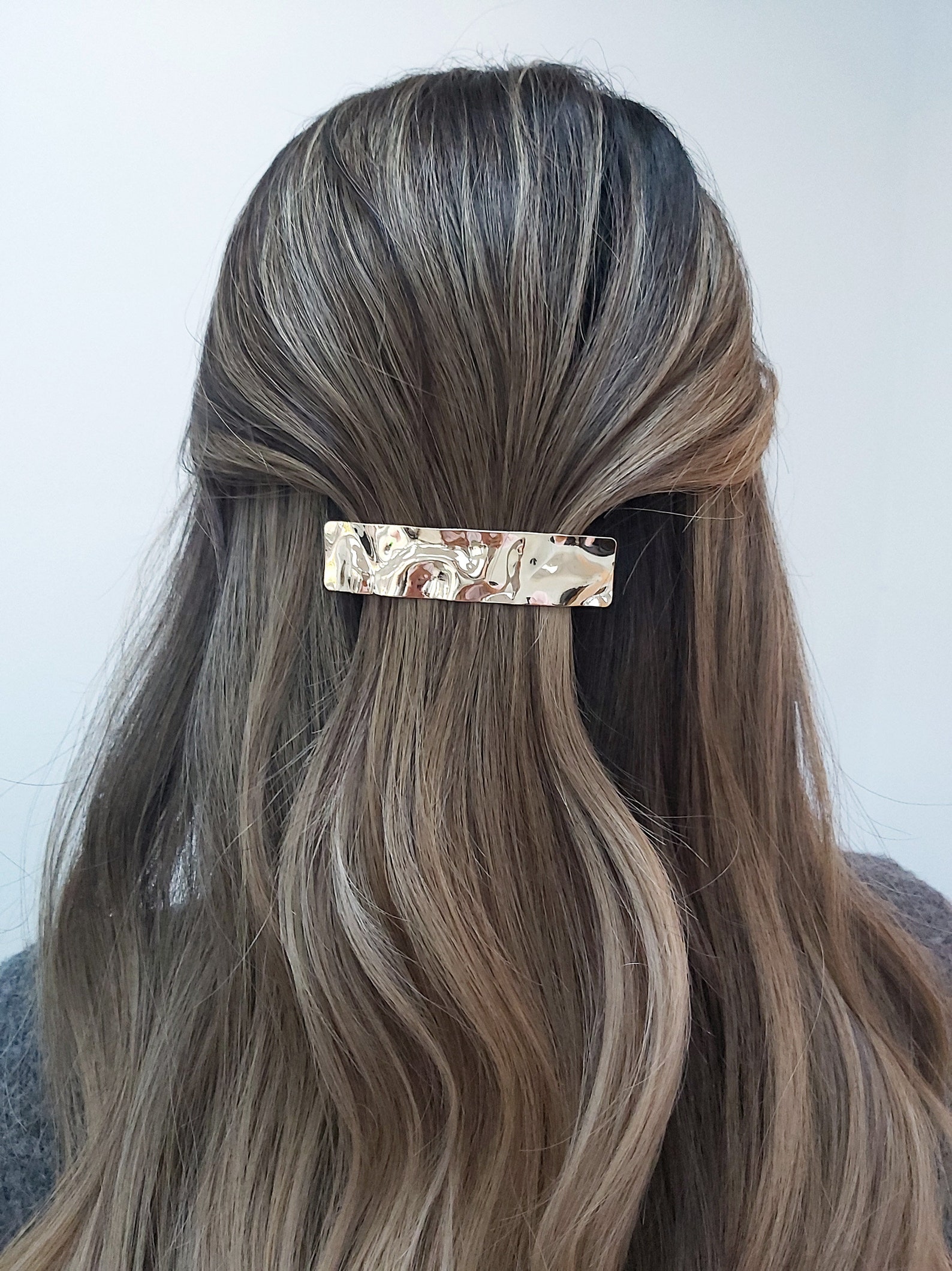 Chic Gold & Silver Hair Clip/Contemporary Hair Accessories/ | Etsy