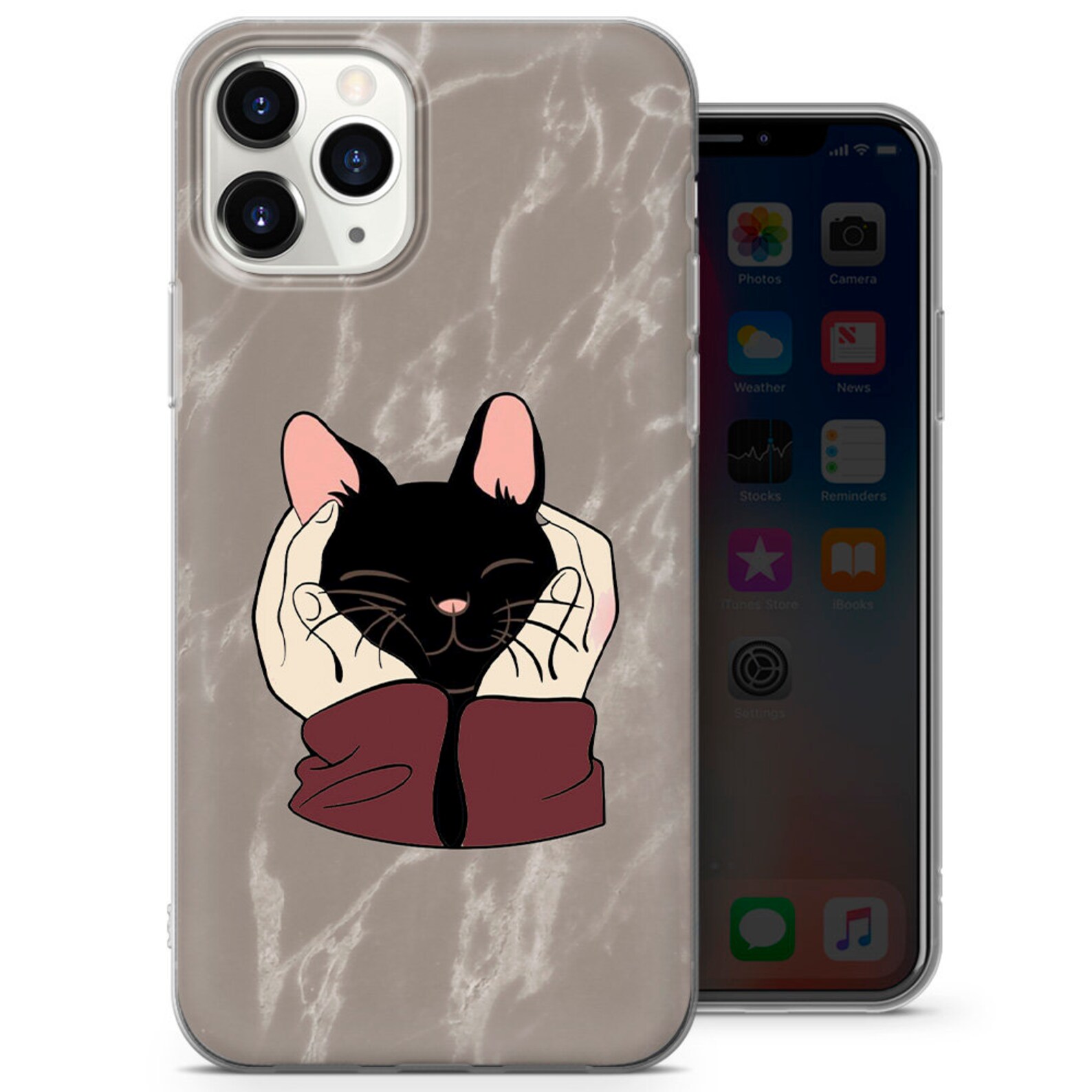 Cute Cat Phone Case Animal Print Cover for Iphone 14 13 Pro - Etsy