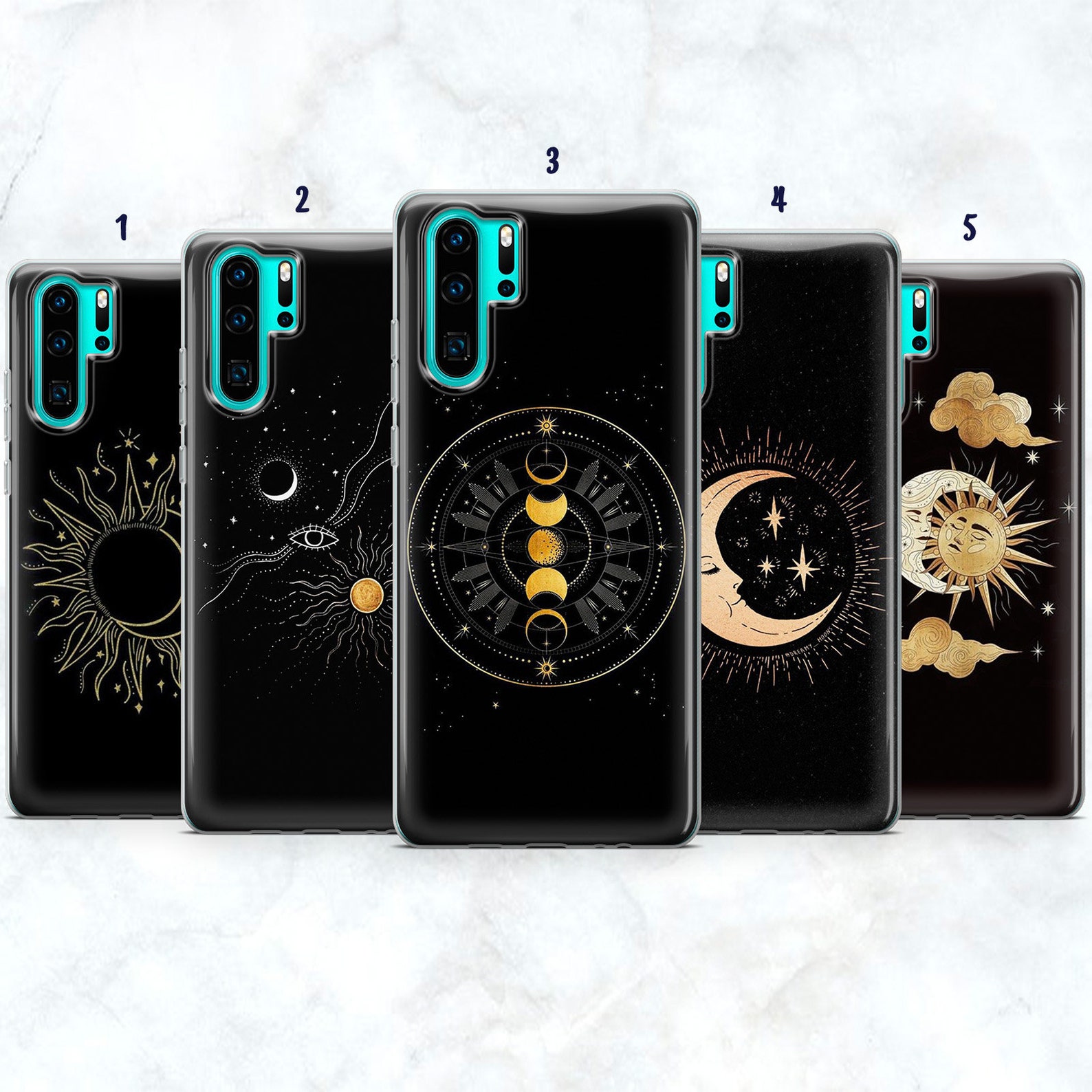 Sun and Moon Phone Case Astrological Cover for Iphone 14 13 - Etsy