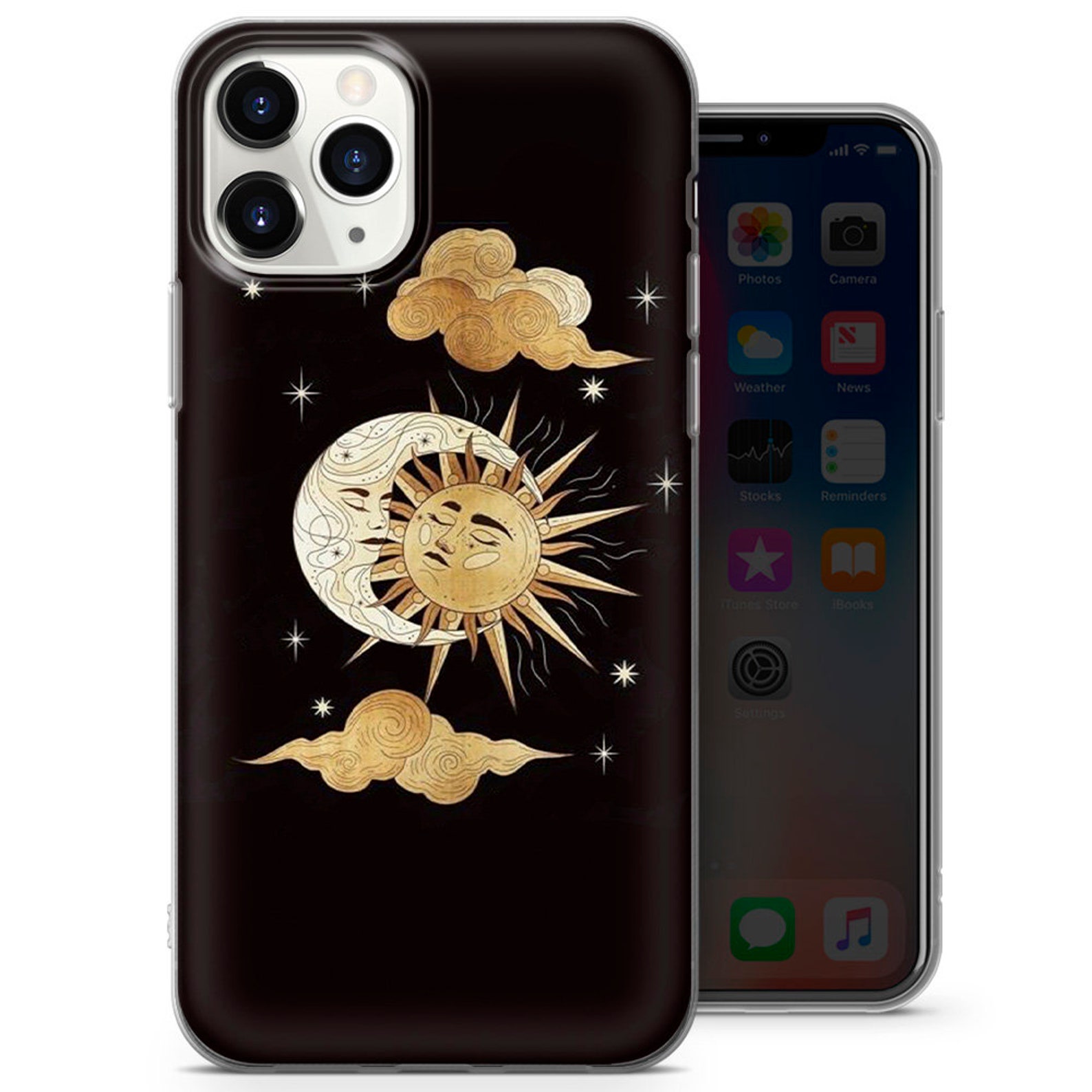 Sun and Moon Phone Case Astrological Cover for Iphone 14 13 - Etsy
