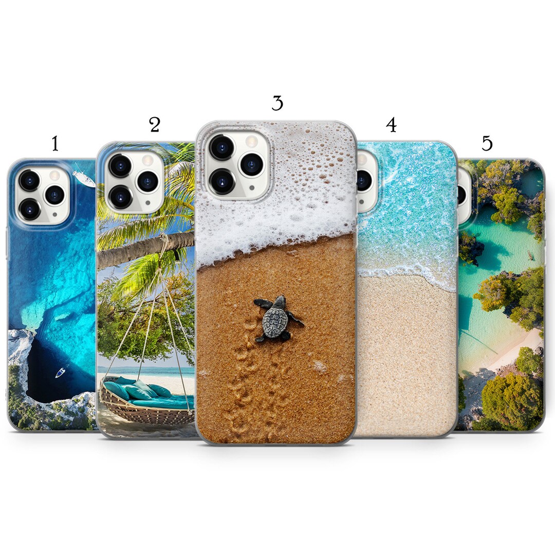 Beach Phone Case Ocean Cover for iPhone 13 Pro, 12, 11, X, XR, XS, 8 ...