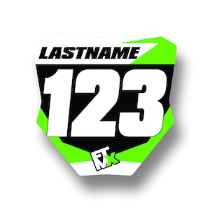 Kawasaki Styled Mini Number Plate Decals QTY10 - Etsy