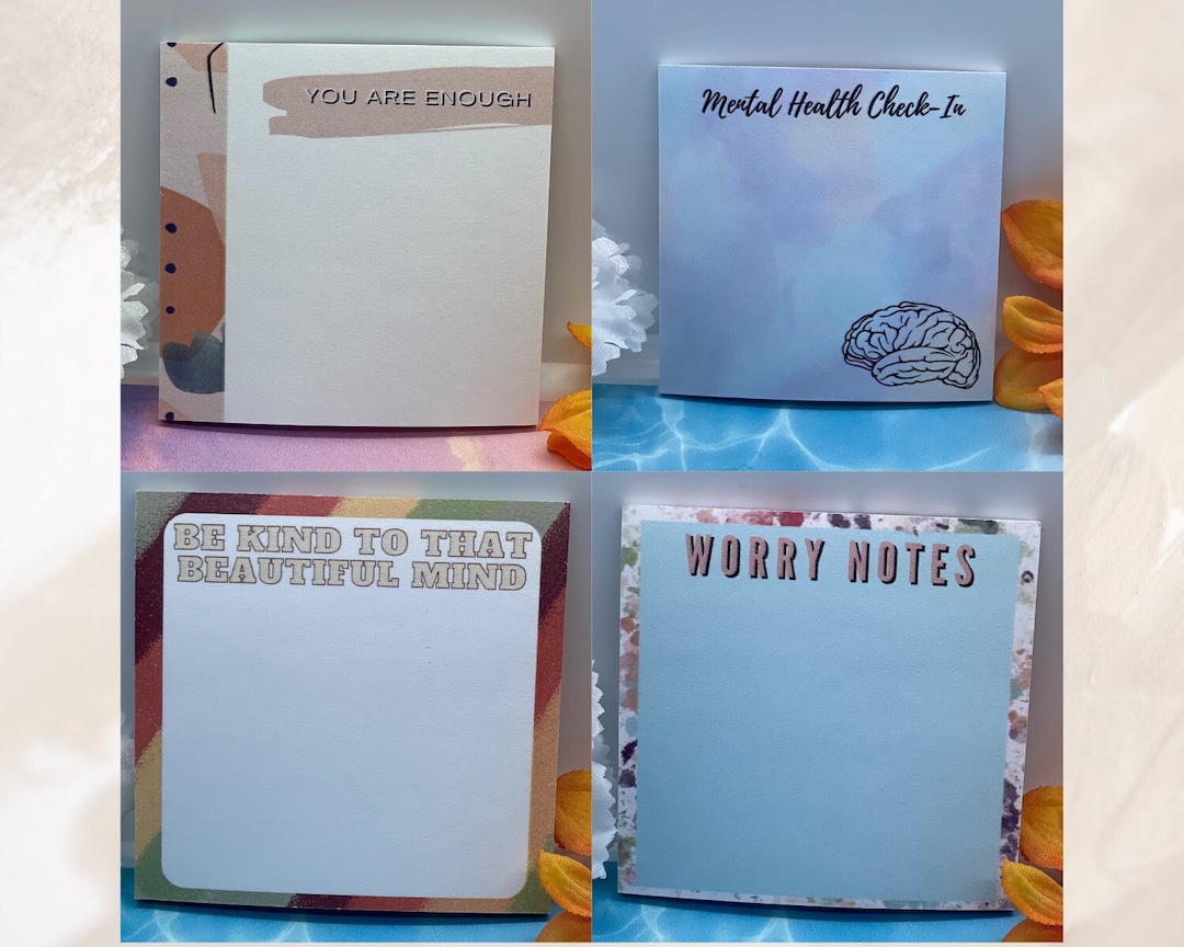 Mental Health, Cute, Fun Sticky Notes - Etsy