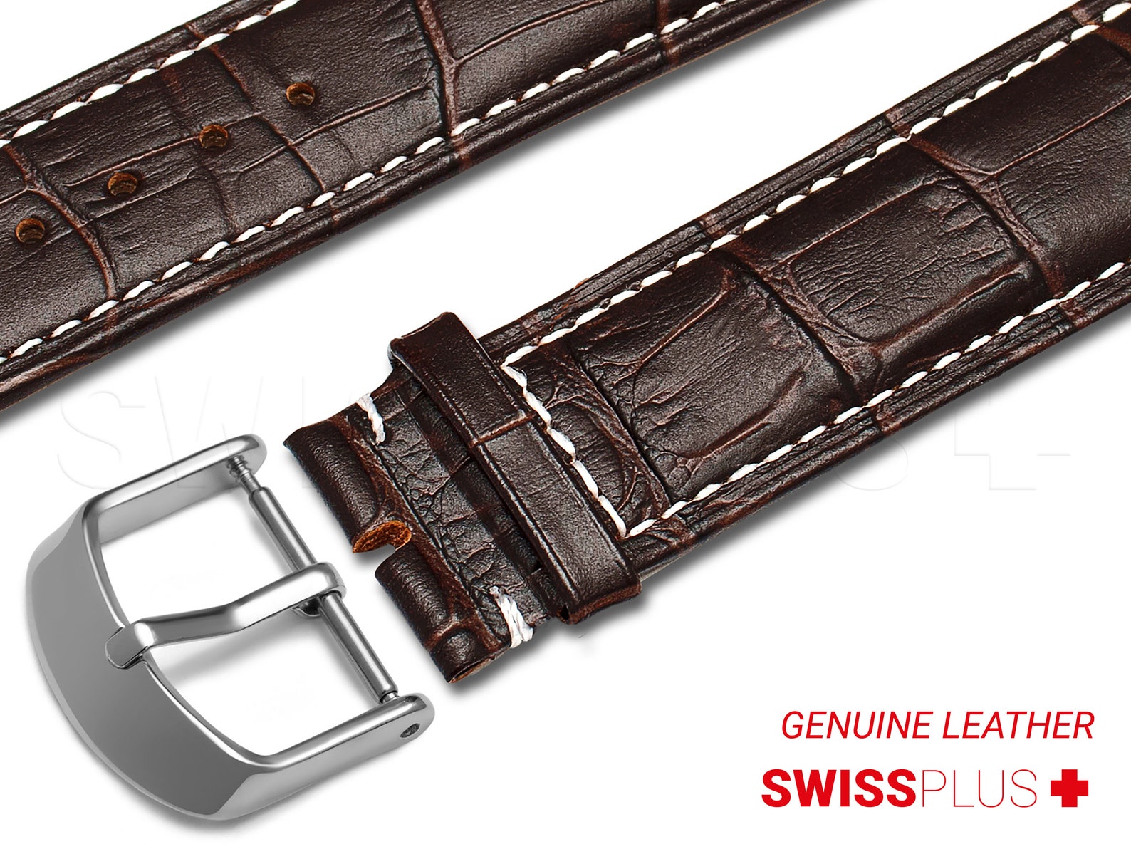 For TISSOT Watch Strap Genuine Calf Leather Crocodile Embossed | Etsy