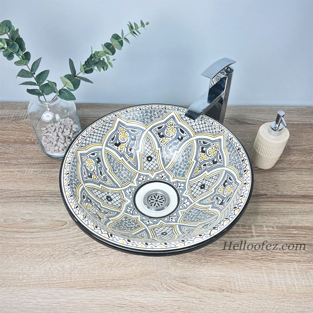 Handmade Ceramic Bathroom Vessel Sink Vanity Bath Countertop Basin ...