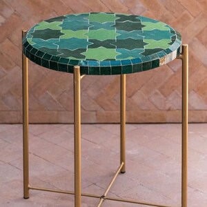 Round Coffee Table Morocan Mosaic Table Morocan Zellig - Etsy