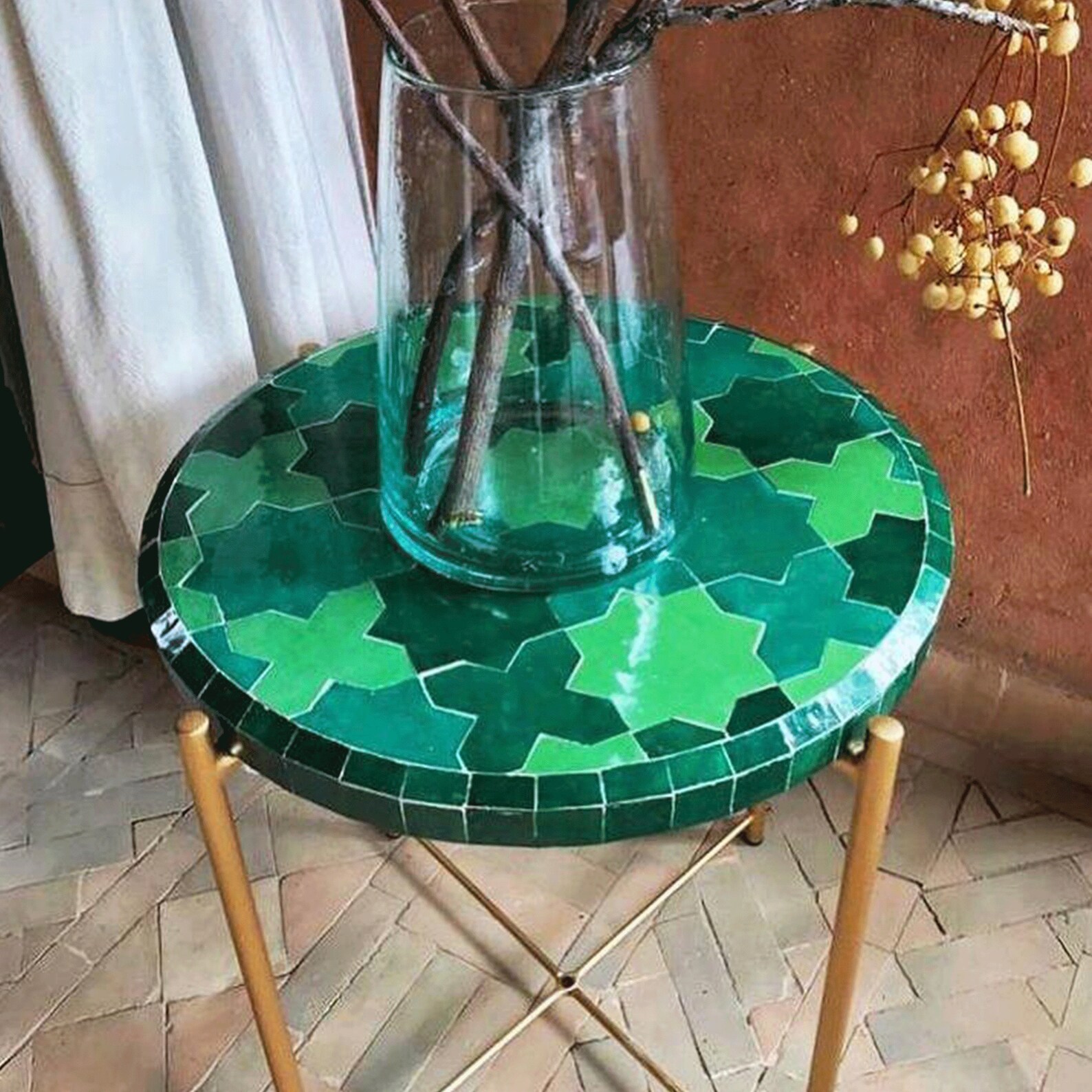 Round Coffee Table Morocan Mosaic Table Morocan Zellig - Etsy