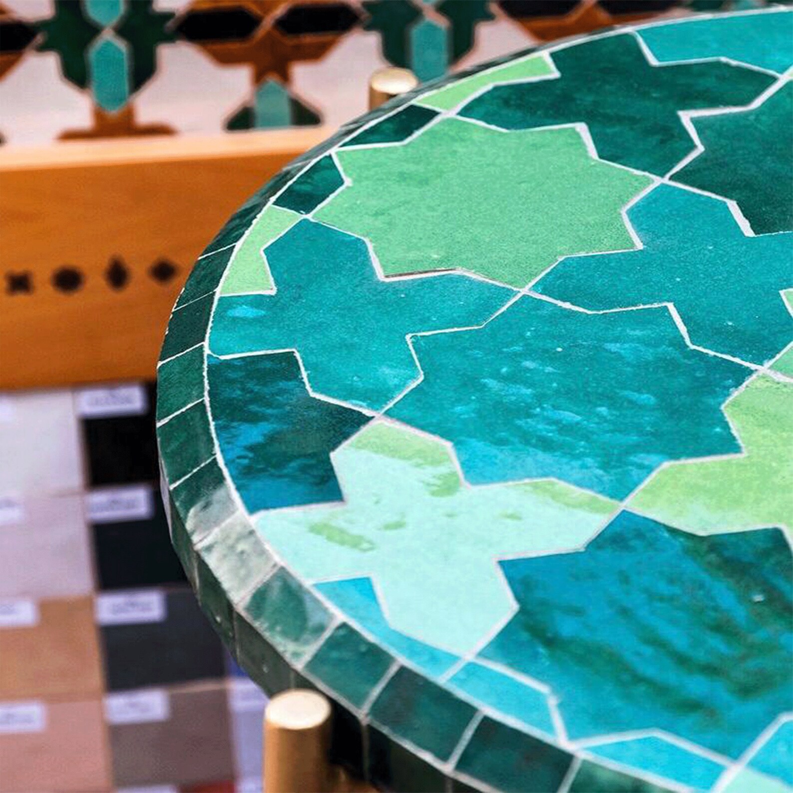 Round Coffee Table Morocan Mosaic Table Morocan Zellig - Etsy
