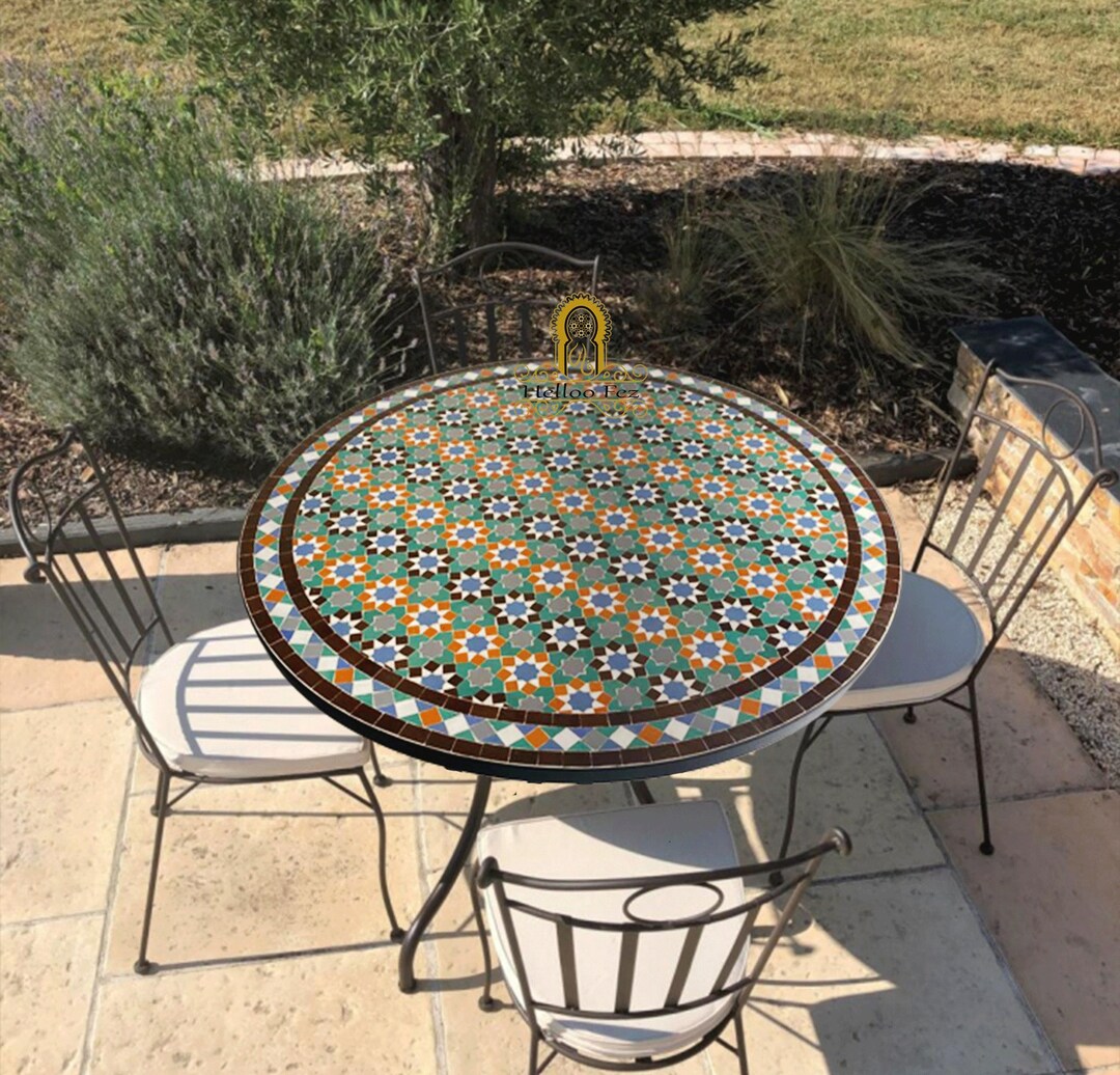 Round Coffee Table , Mosaic Coffee Table, Unique Coffee Table for ...