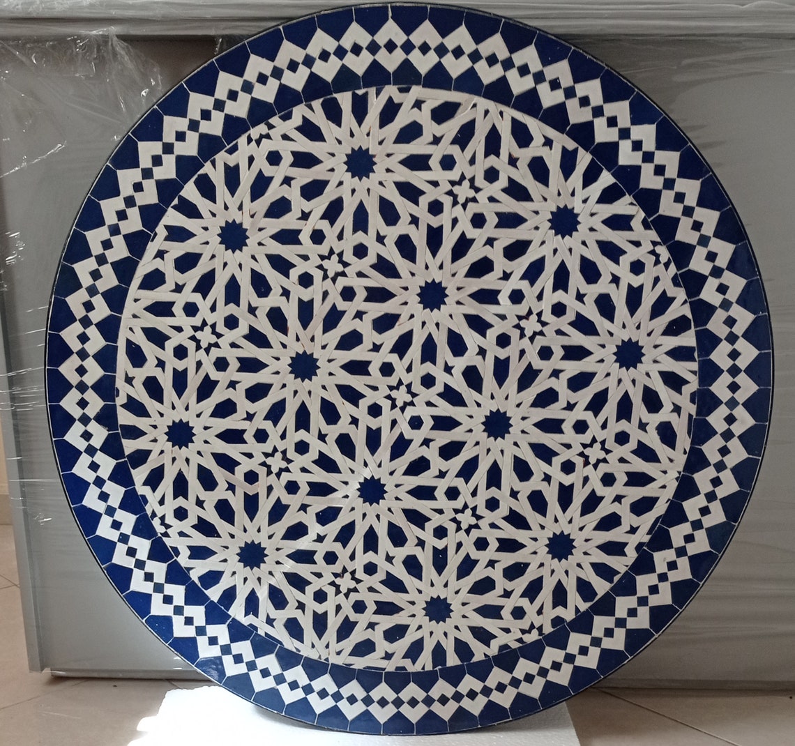 Mosaic Table Round Table Top Mosaic Coffee Table Tile Top - Etsy