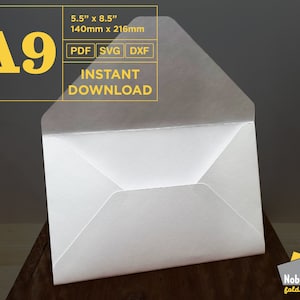 A9 Greeting Card & Envelope Template / 5.5 X 8.5 / 140mm X - Etsy