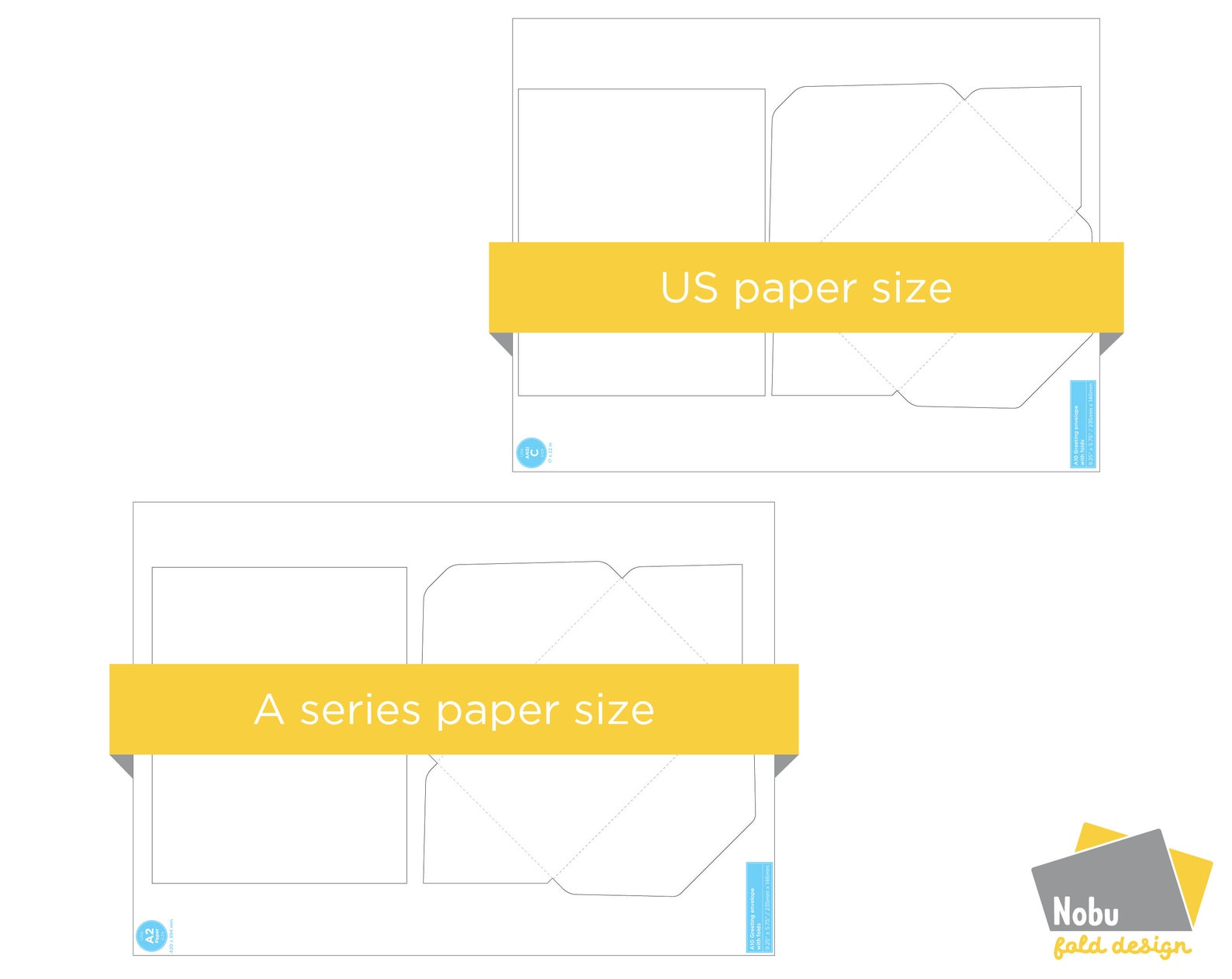 A10 Greeting Card & Envelope Template 9.25” X 5.75” / 235mm X 146mm ...