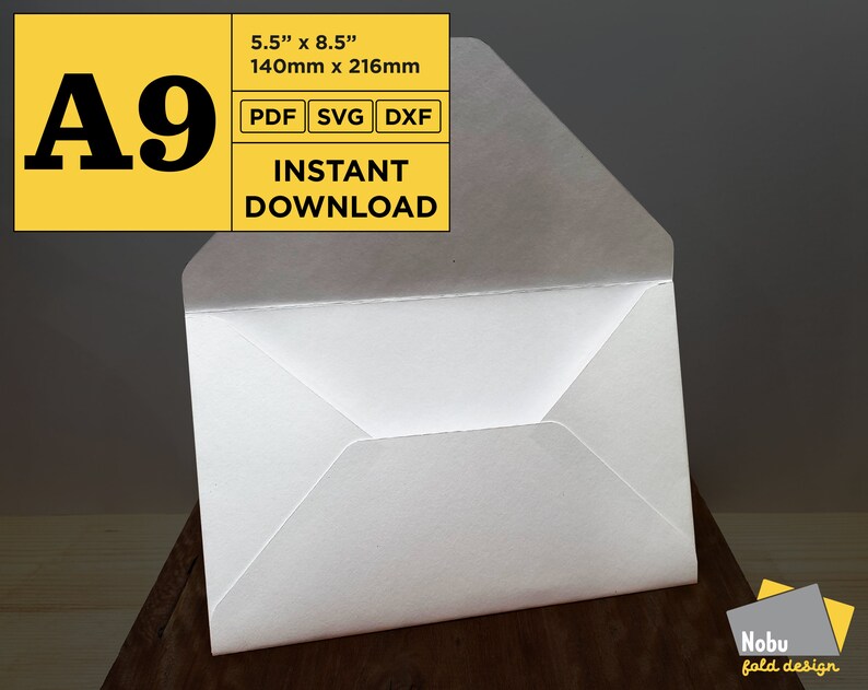 A9 Greeting Card & Envelope Template / 5.5” X 8.5” / 140mm X 216mm ...