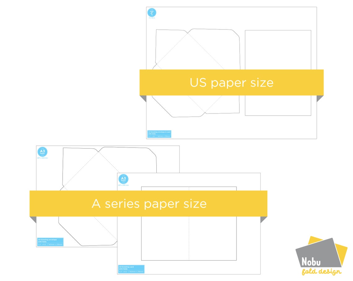 A9 Greeting Card & Envelope Template / 5.5” X 8.5” / 140mm X 216mm ...