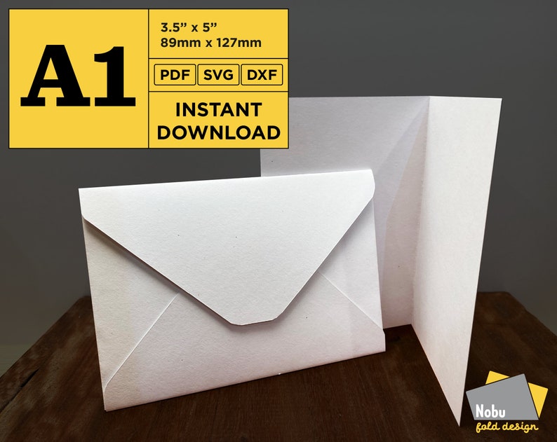 A1 Greeting Card & Envelope Template 3.5 X 5 / 89mm X 127mm / PDF, SVG ...
