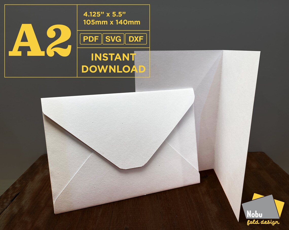 Set of 8 A-style Greeting Card & Envelope Templates / PDF - Etsy