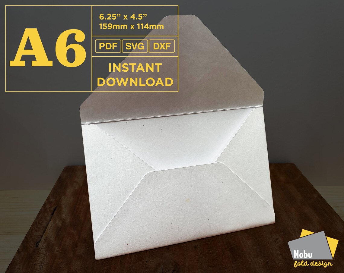 A6 Greeting Card & Envelope Template 6.25 X 4.5 / 159mm X - Etsy
