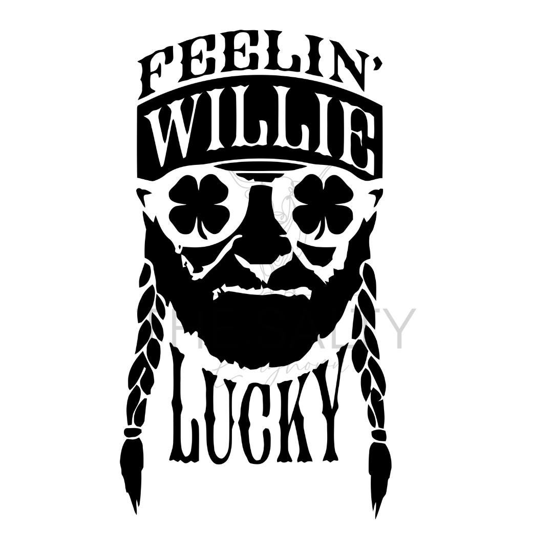 FEELIN WILLIE LUCKY Svg Png, Willie Nelson Svg, St Patricks Day Svg, St ...