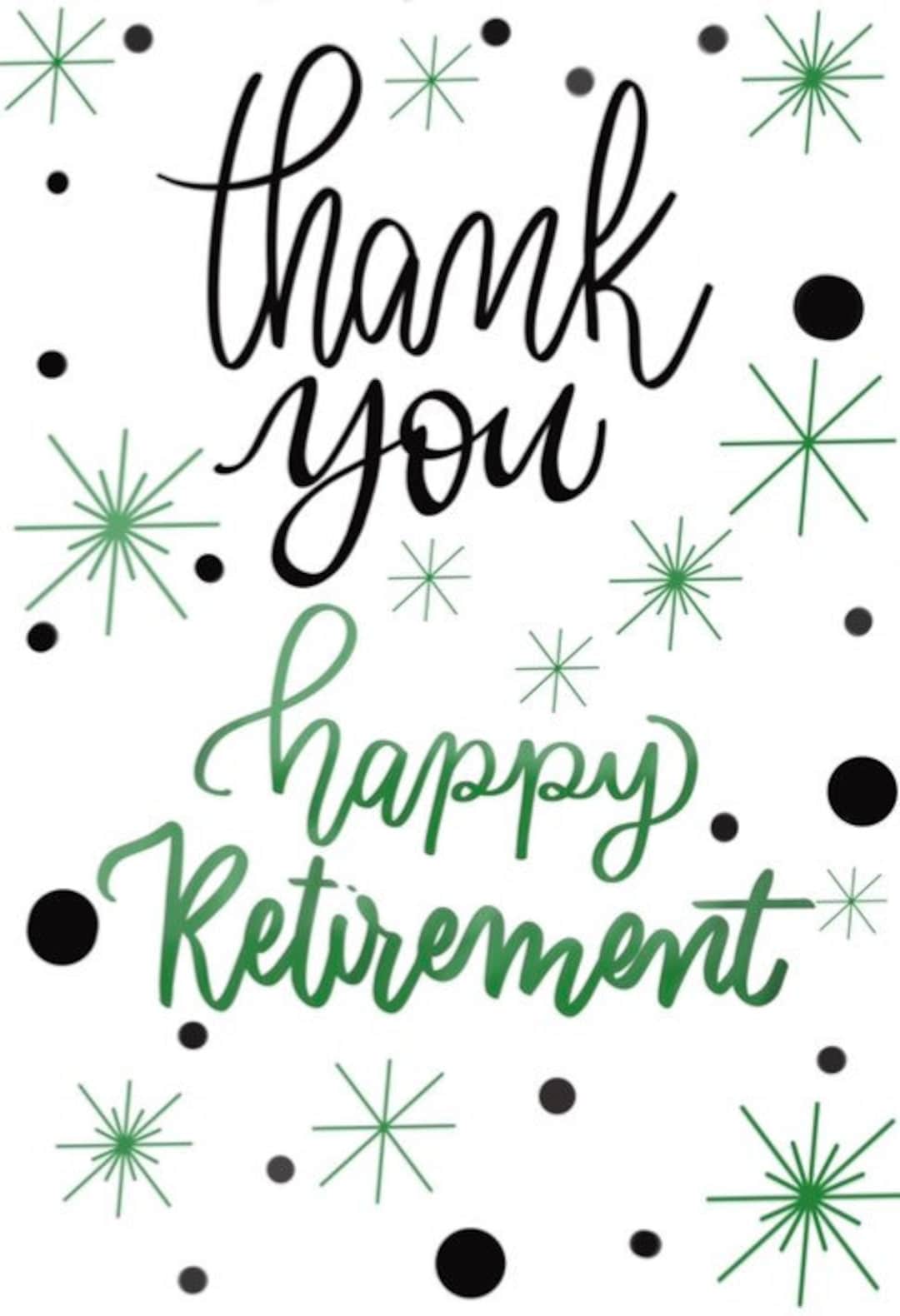 Thank You Happy Retirement Card - Etsy