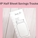 HP Half Sheet Savings Tracker - Etsy