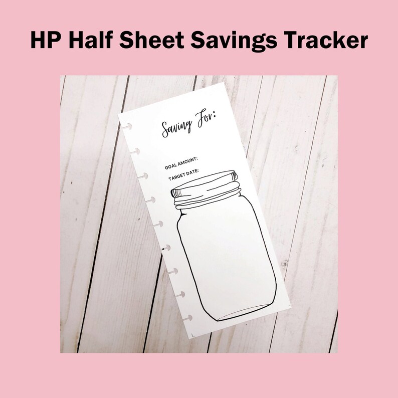 HP Half Sheet Savings Tracker - Etsy