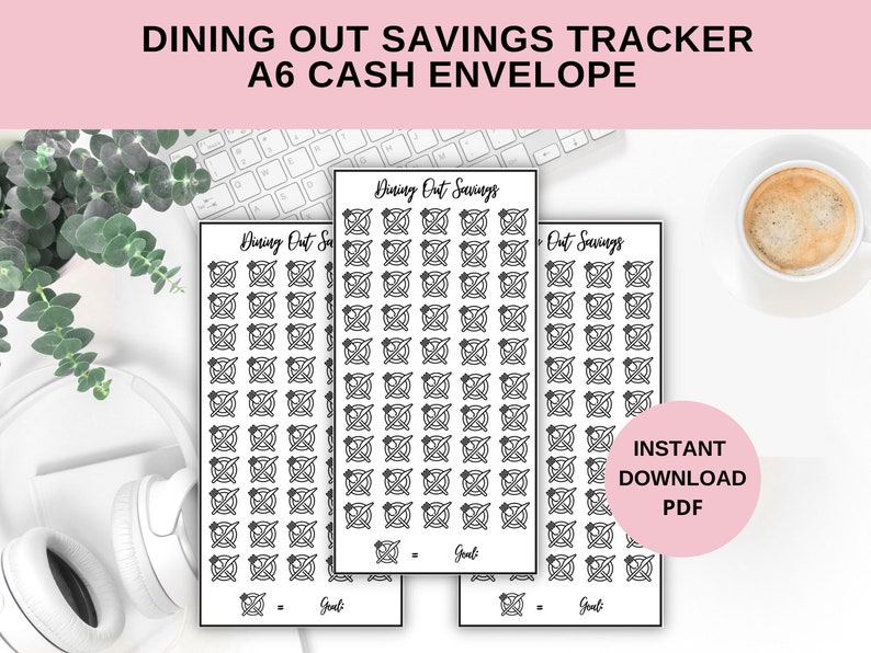 Dining Out Savings Cash Envelope Insert - Etsy