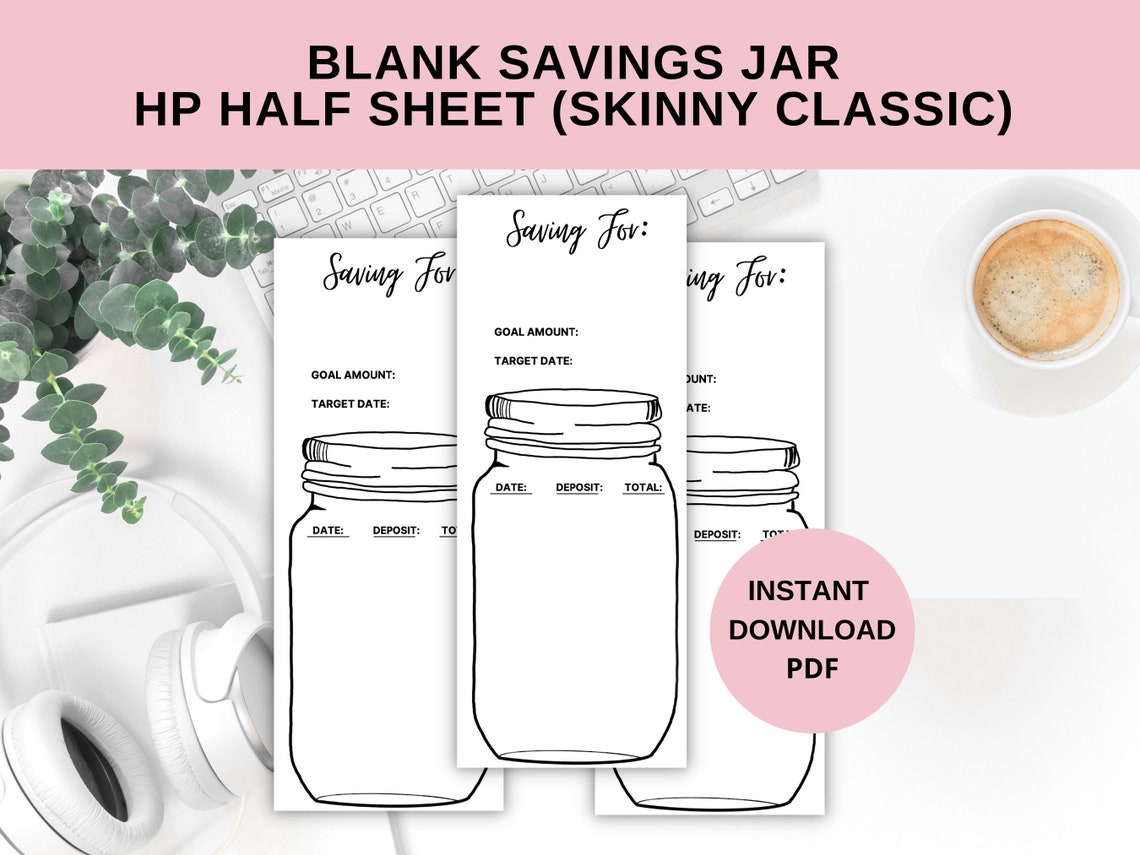 HP Half Sheet Savings Tracker - Etsy