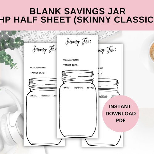 HP Half Sheet Savings Tracker With Circles - Etsy