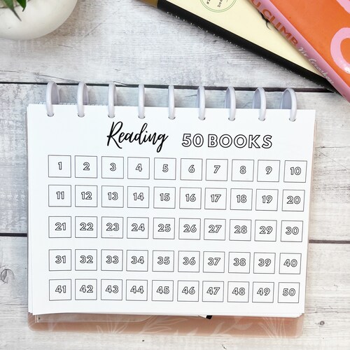 Reading Challenge 50 Books Coloring Printable Reading Log - Etsy