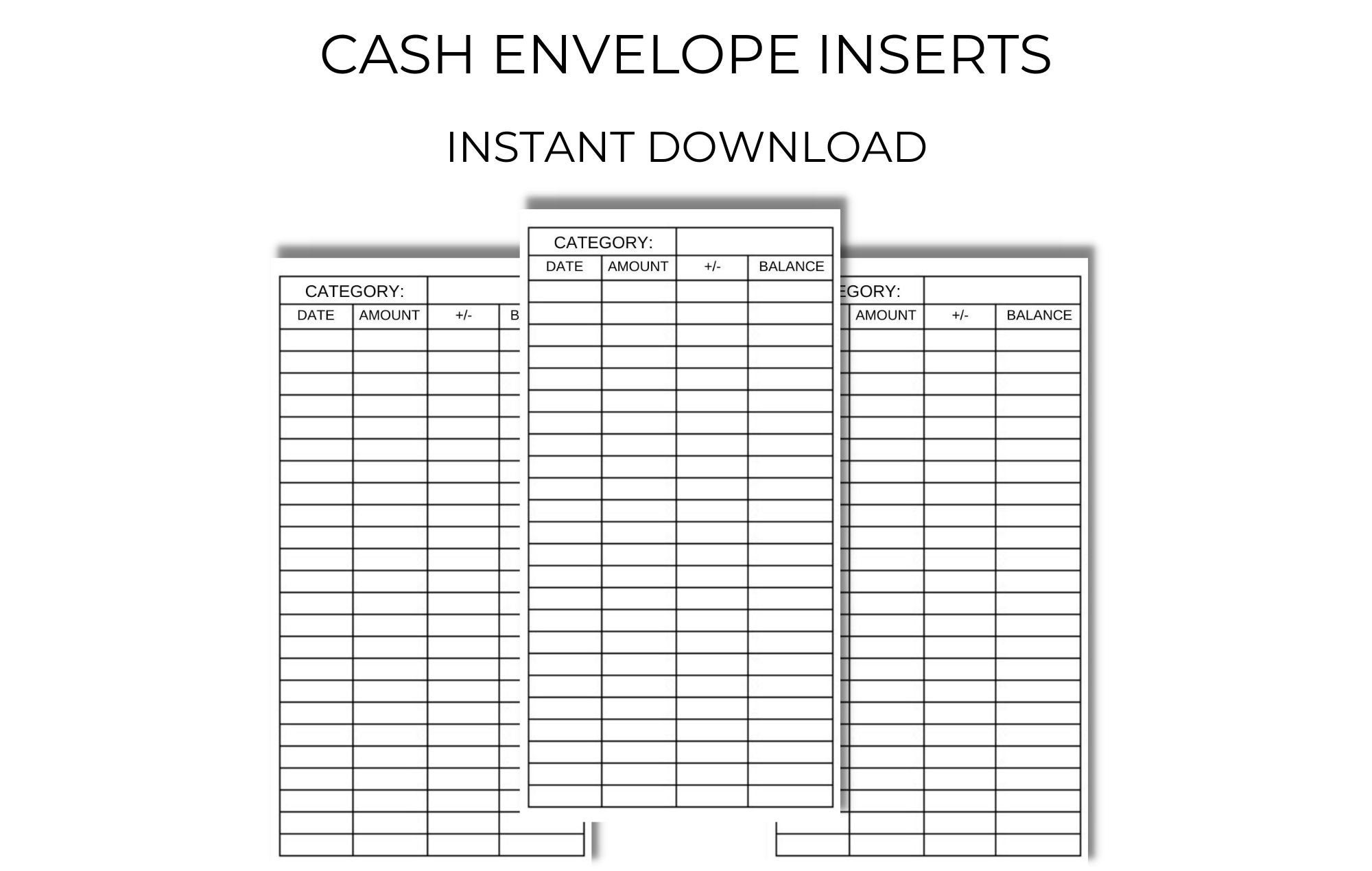 CASH ENVELOPE INSERTS - Etsy