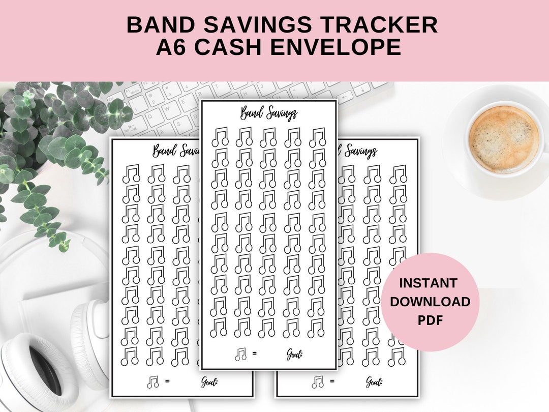Band Savings Cash Envelope Insert - Etsy