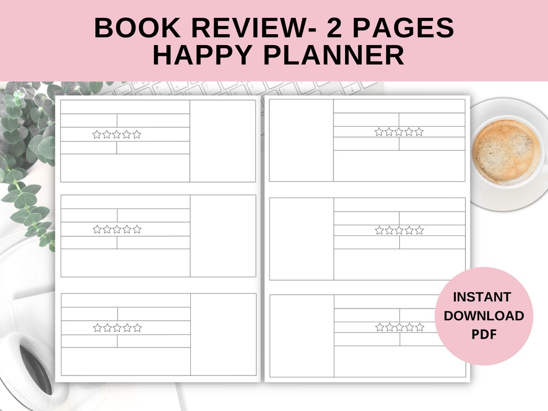 NEW DESIGN- Book Review Printable for HP Classic - Etsy