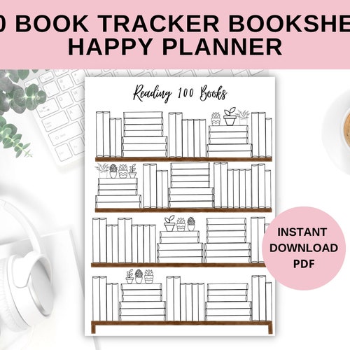 Printable Book Shelf for A5 100 Books - Etsy