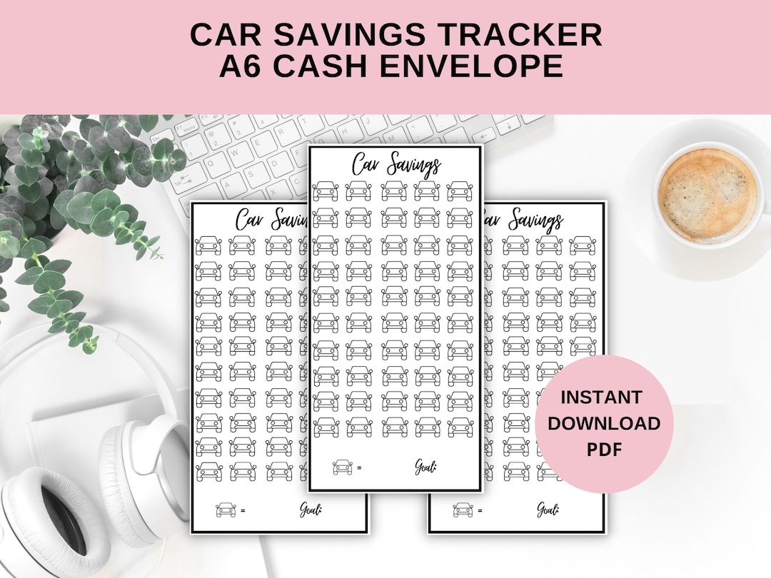 Car Savings Cash Envelope Insert - Etsy
