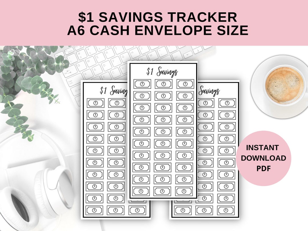 One Dollar Savings Cash Envelope Insert - Etsy